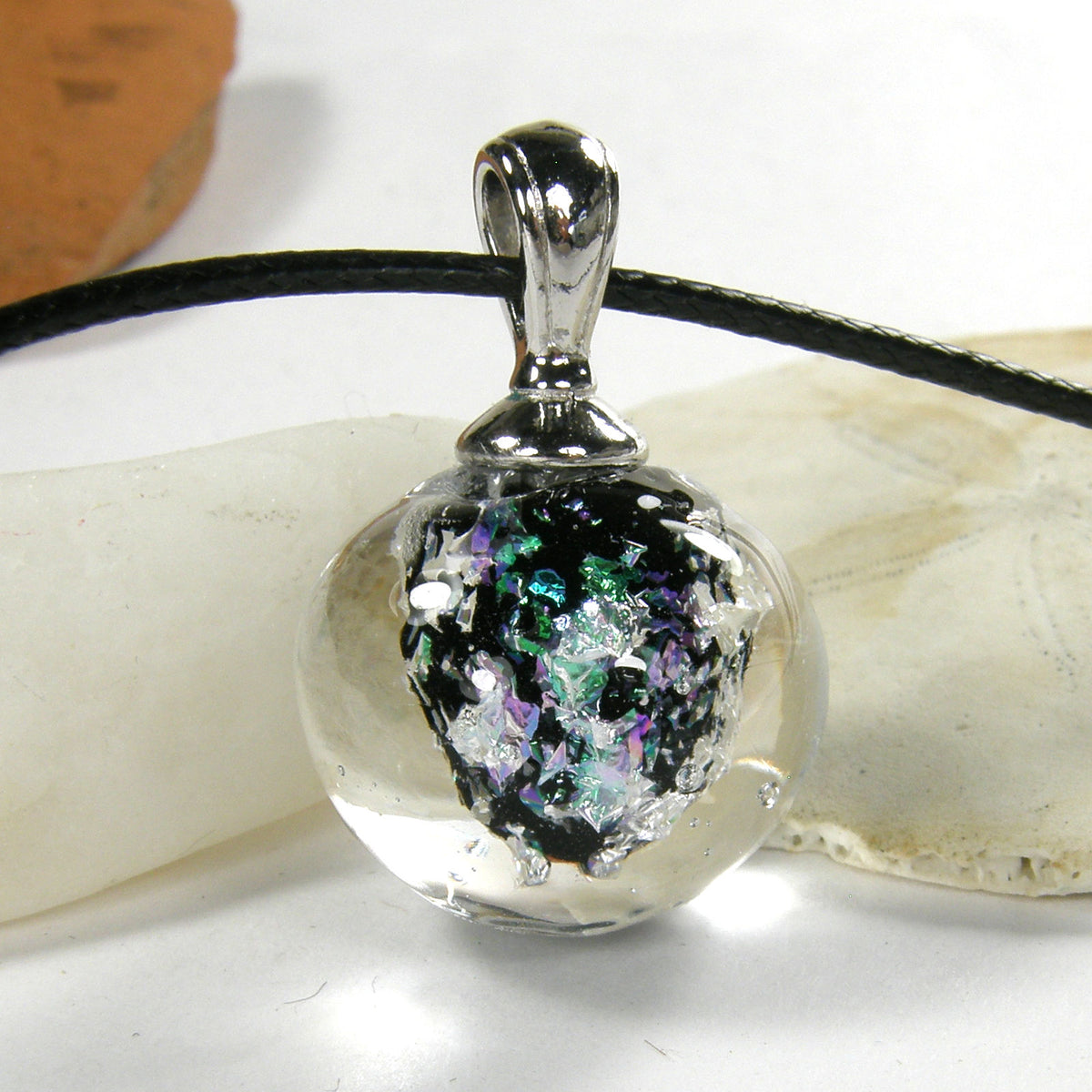 Enchanted Nebula Lampwork Galaxy Pendant Necklace Globe Sphere 20026 ...